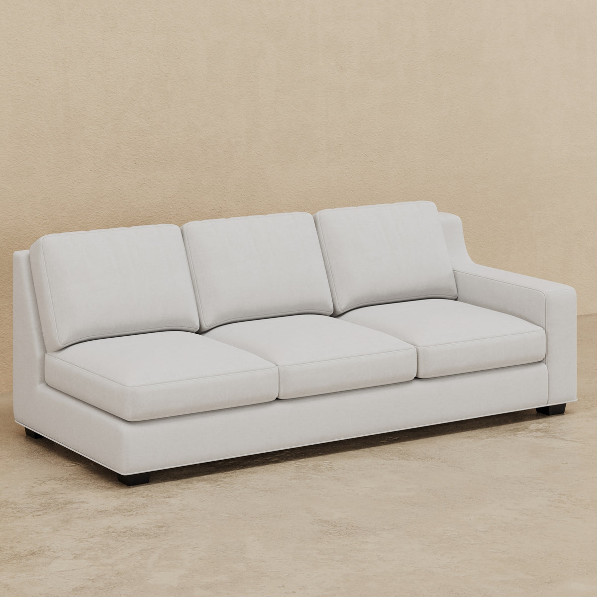 Sardinia One Arm Sofa | Custom Modular Sofa Section – Candace & Basil ...